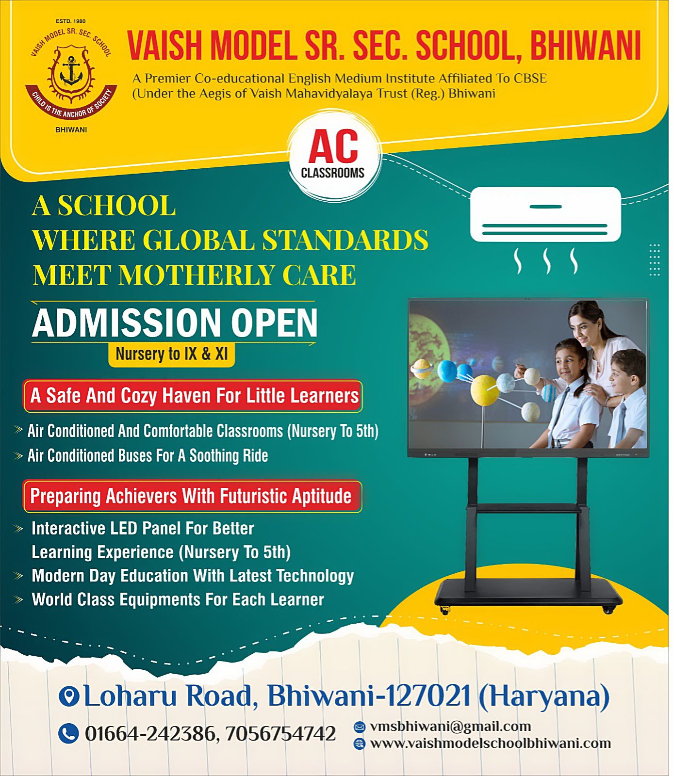 Vaish Model Sr.Sec. School, Bhiwani (Haryana)